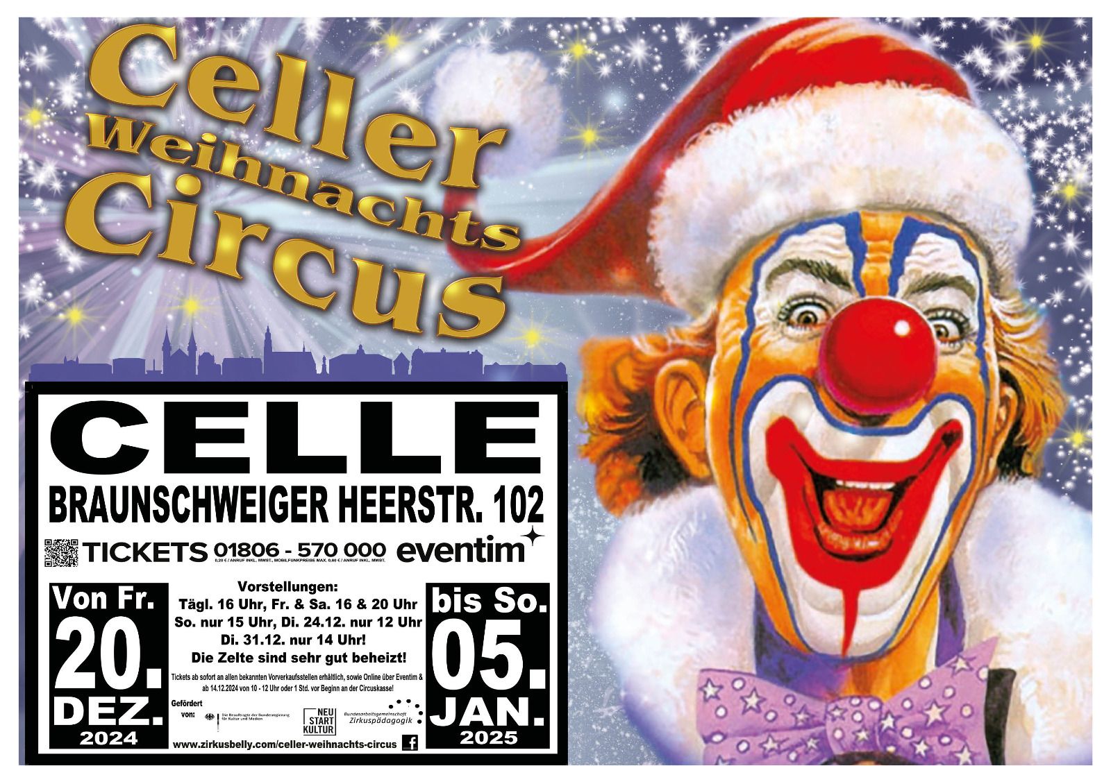 23. Celler Weihnachtscircus präsentiert: „Smile – Lachen, staunen ...